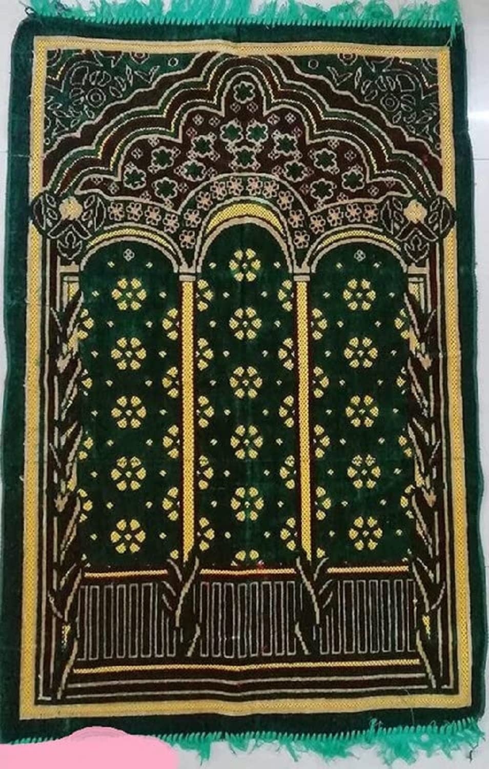 Buy Somya Enterprises Chenille & Velvet Muslim Islamic Prayer Mat ...