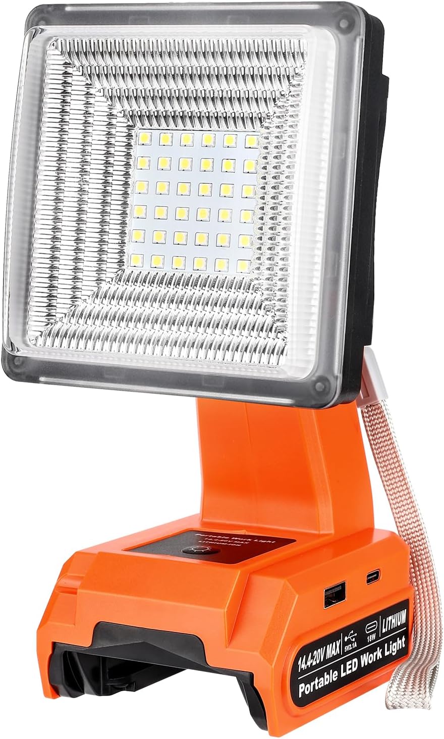 Cordless LED Work Light for Black and Decker 20v Battery, 25W LED ...