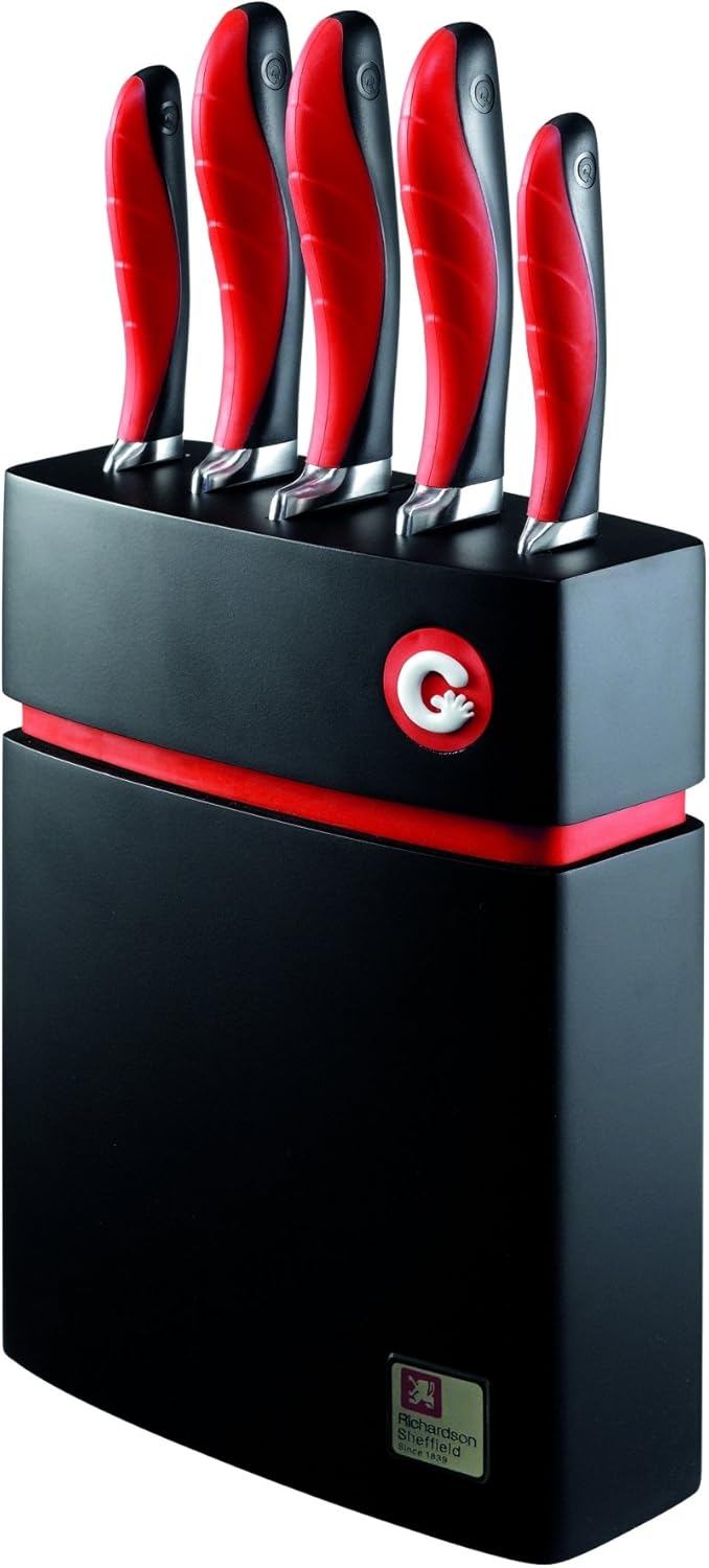 Amazon.com: Richardson Sheffield 5-Piece Gripi Knife Set with Wood ...