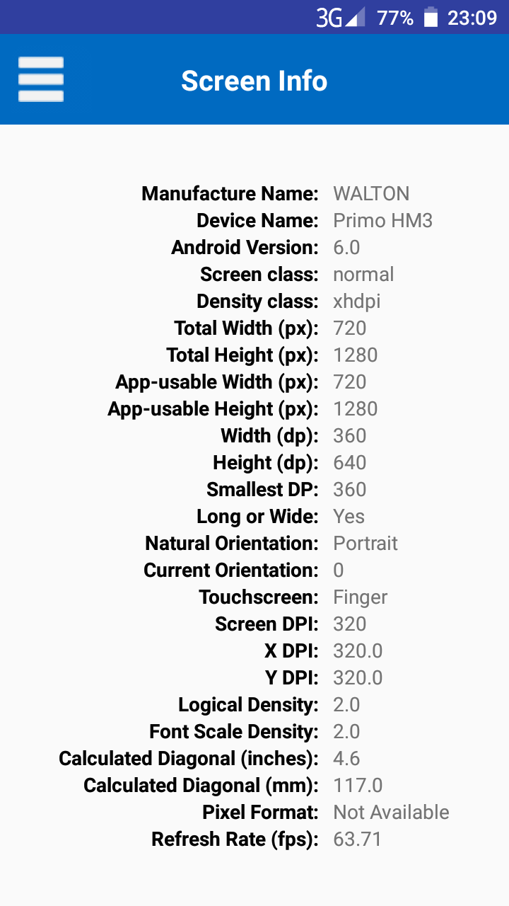 Screen Info - App on Amazon Appstore