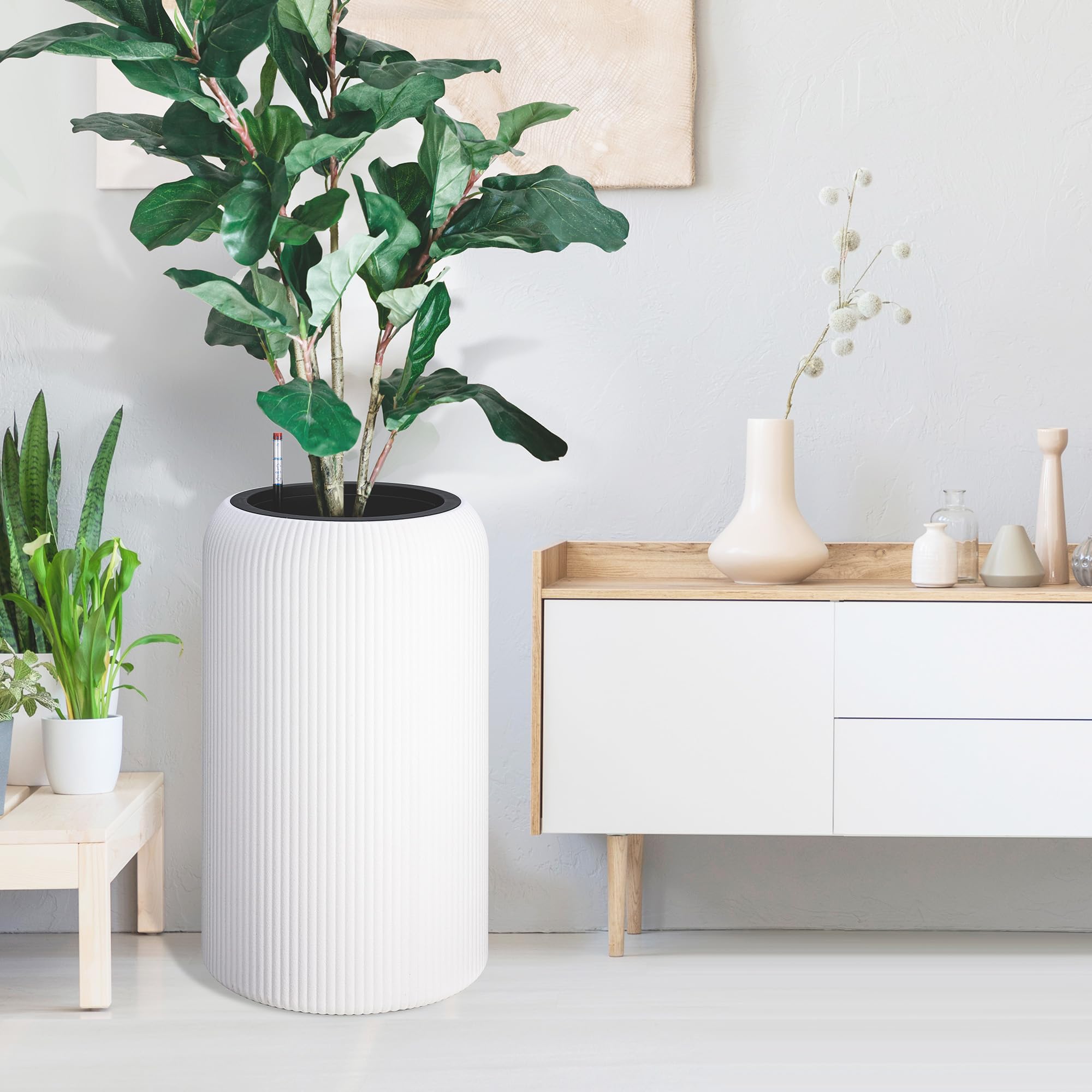 Snapklik.com : STMHOM 29 Inch Tall Round Planters Set Of 2