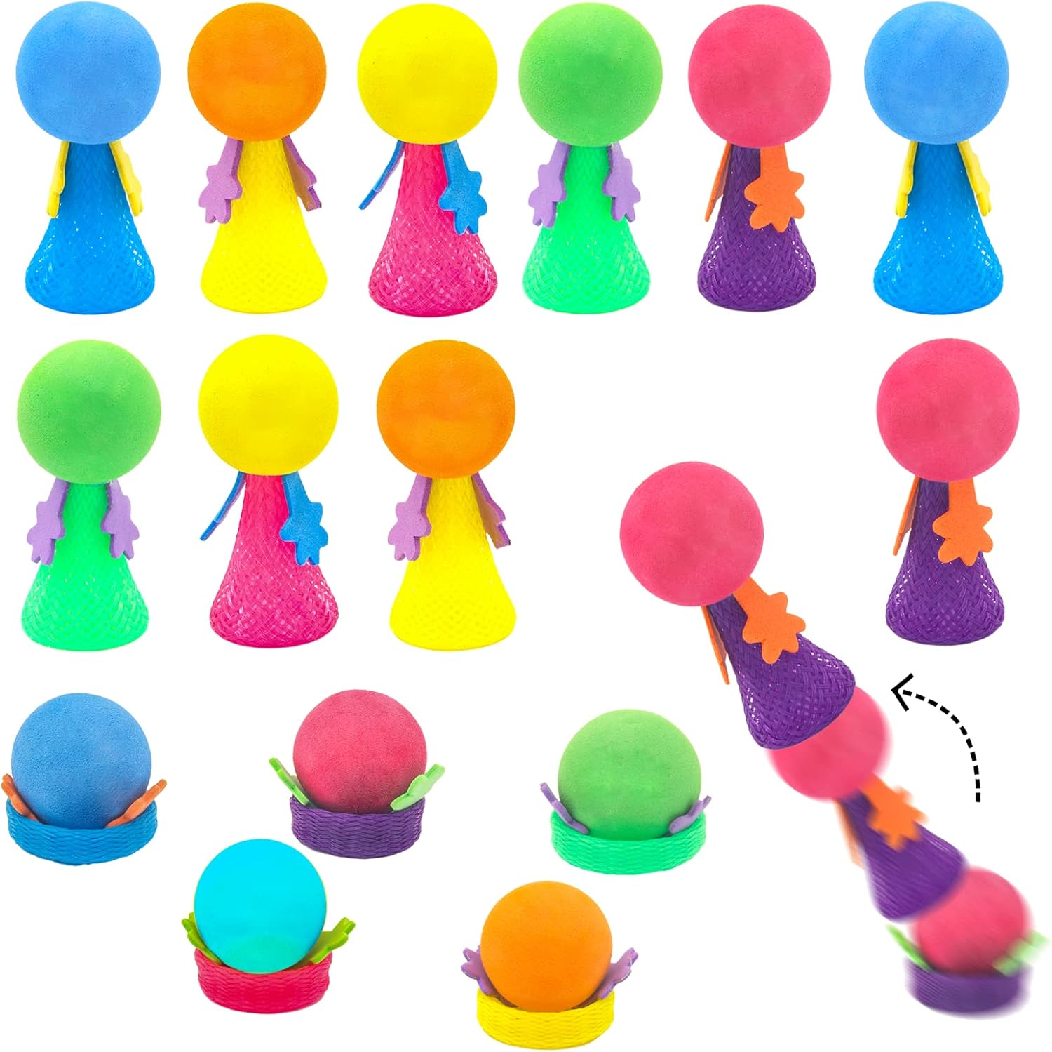 Amazon.com: MingQiEven 15 Pcs Jumping Spring Toys, Popper Spring ...