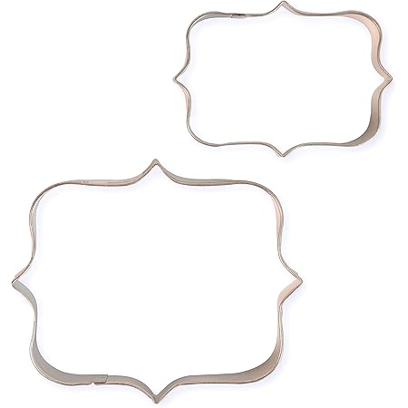 Plaque Cookie Cutter Set - 8 Pieces - Square,Oval,Rectangle,Photo ...