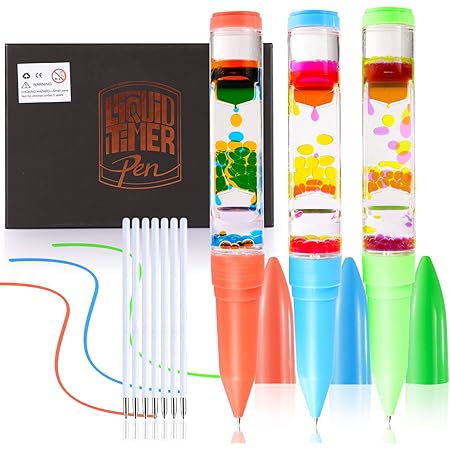 Amazon.com : Livond Liquid Timer Pen - Retractable Ballpoint Pen with ...