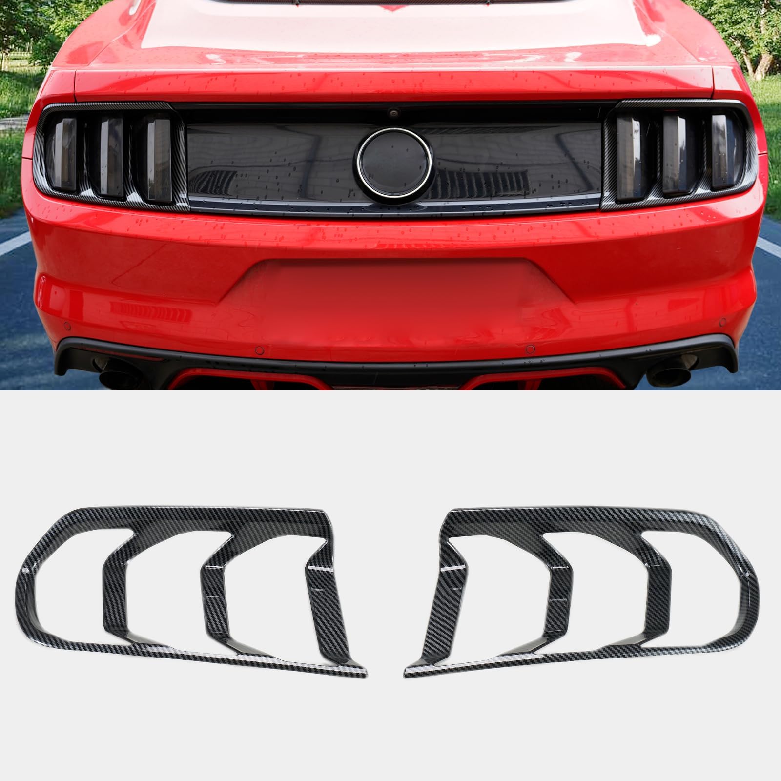 Amazon.com: HAKA TOUGH Tail Light Lamp Cover Frame for Ford Mustang ...