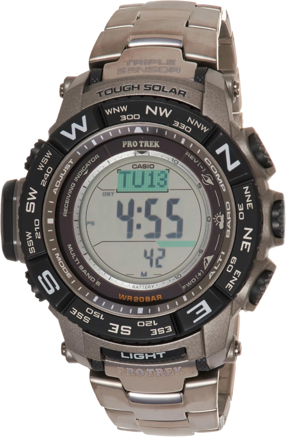 Casio Men's Pro Trek PRW-3500T-7CR Tough Solar Triple Sensor Digital ...