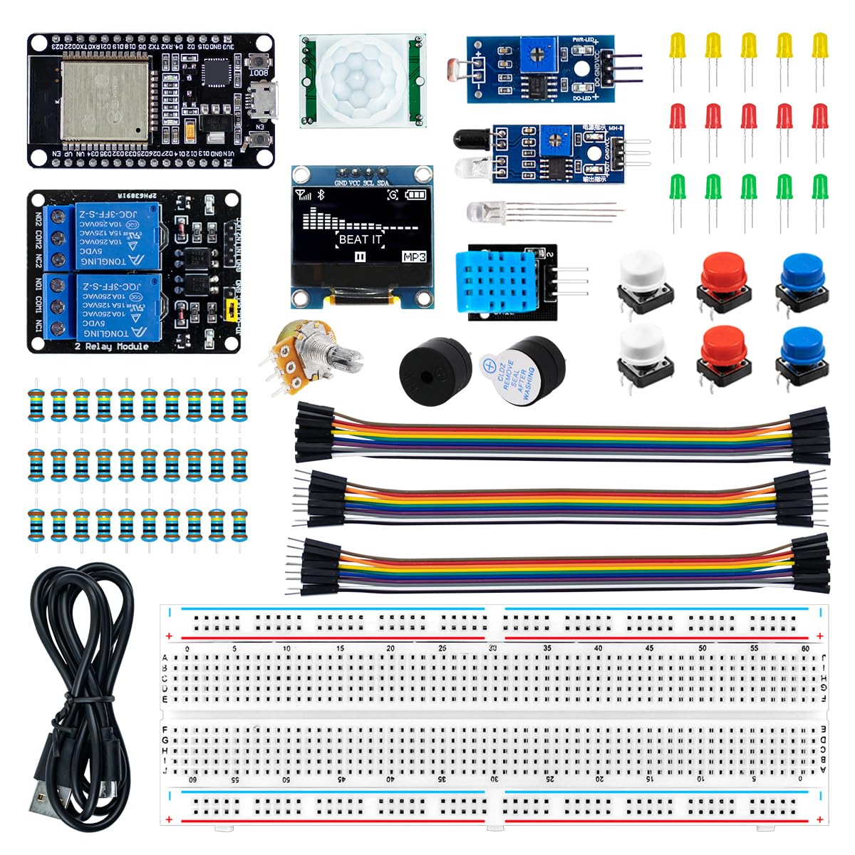 LAFVIN Basic Starter Kit for ESP32 ESP-WROOM-32 WiFi I OT Development Board with Tutorial ...