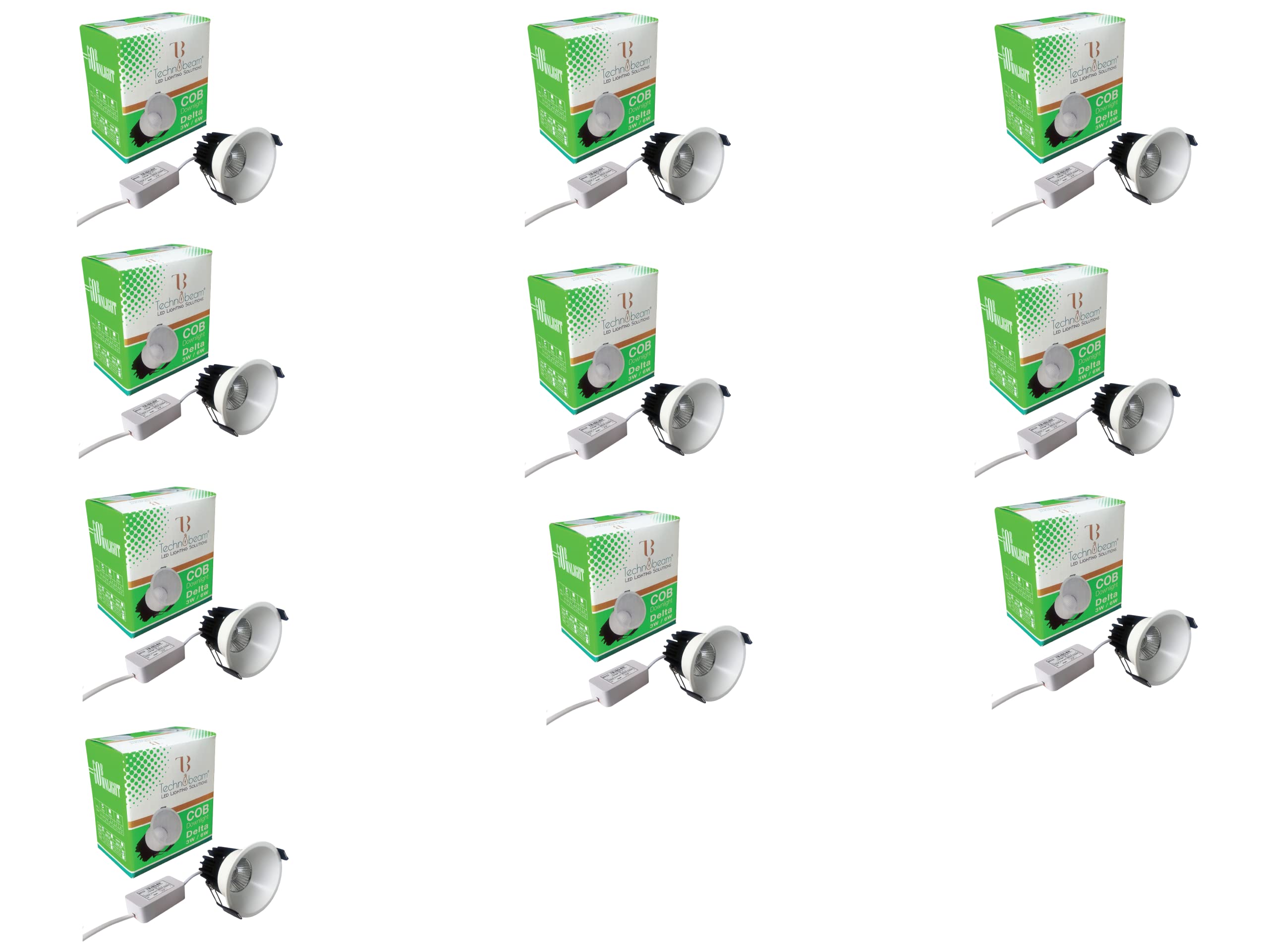 Technobeam LED Delta 6 Watt Warm White 3000K Round COB Light/Spot Light ...