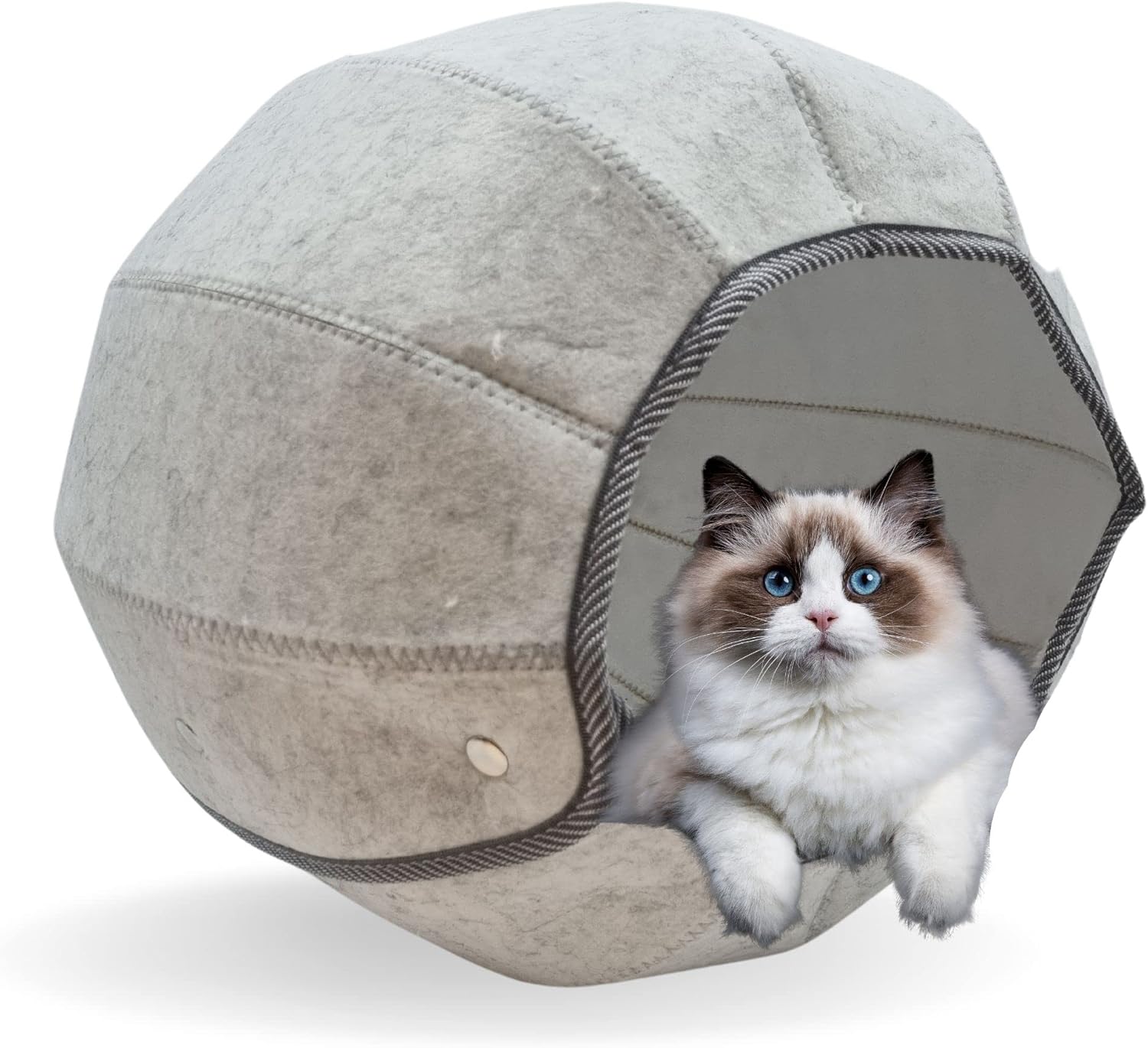 KUVIAS Cat Cave Bed - Foldable & Flexible Sphere Cat Bed Tent House for ...