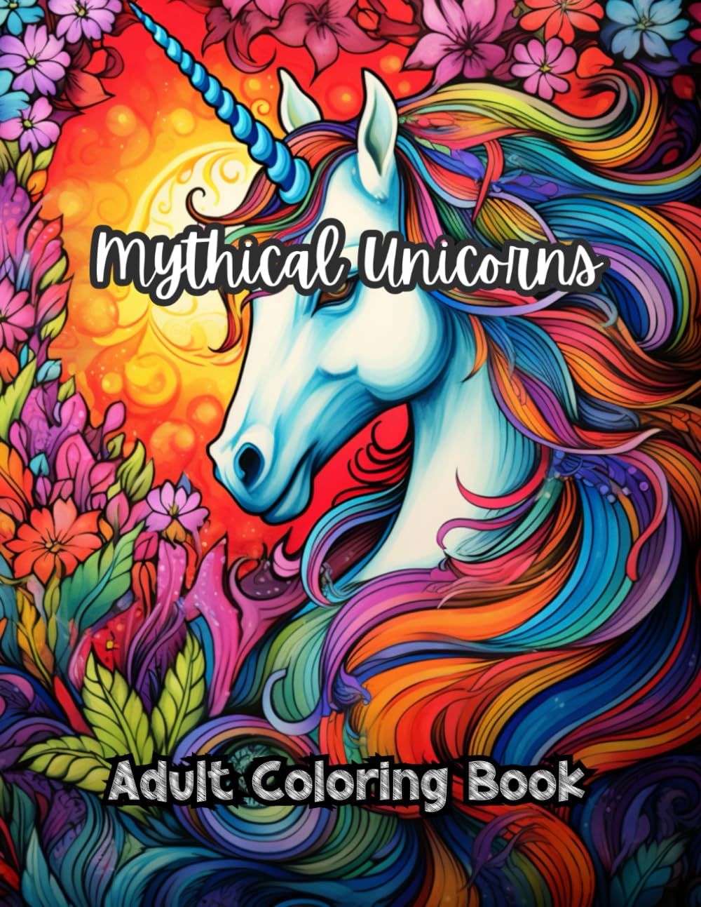 Amazon.com: Mythical Unicorns Coloring Pages For Adults Coloring Book ...