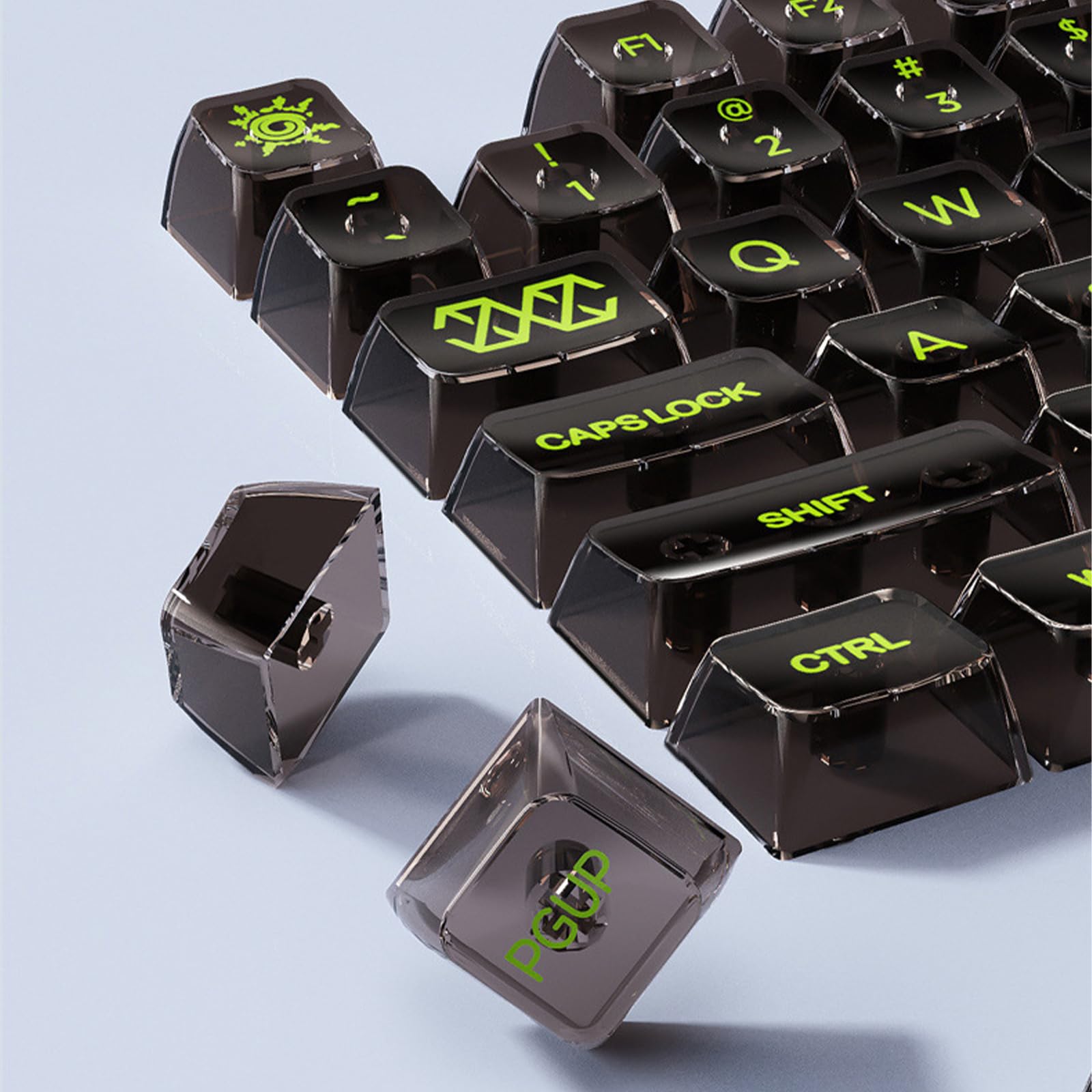 Snapklik.com : KOVNISE Crystal Clear Keycaps,Transparent Translucent ...