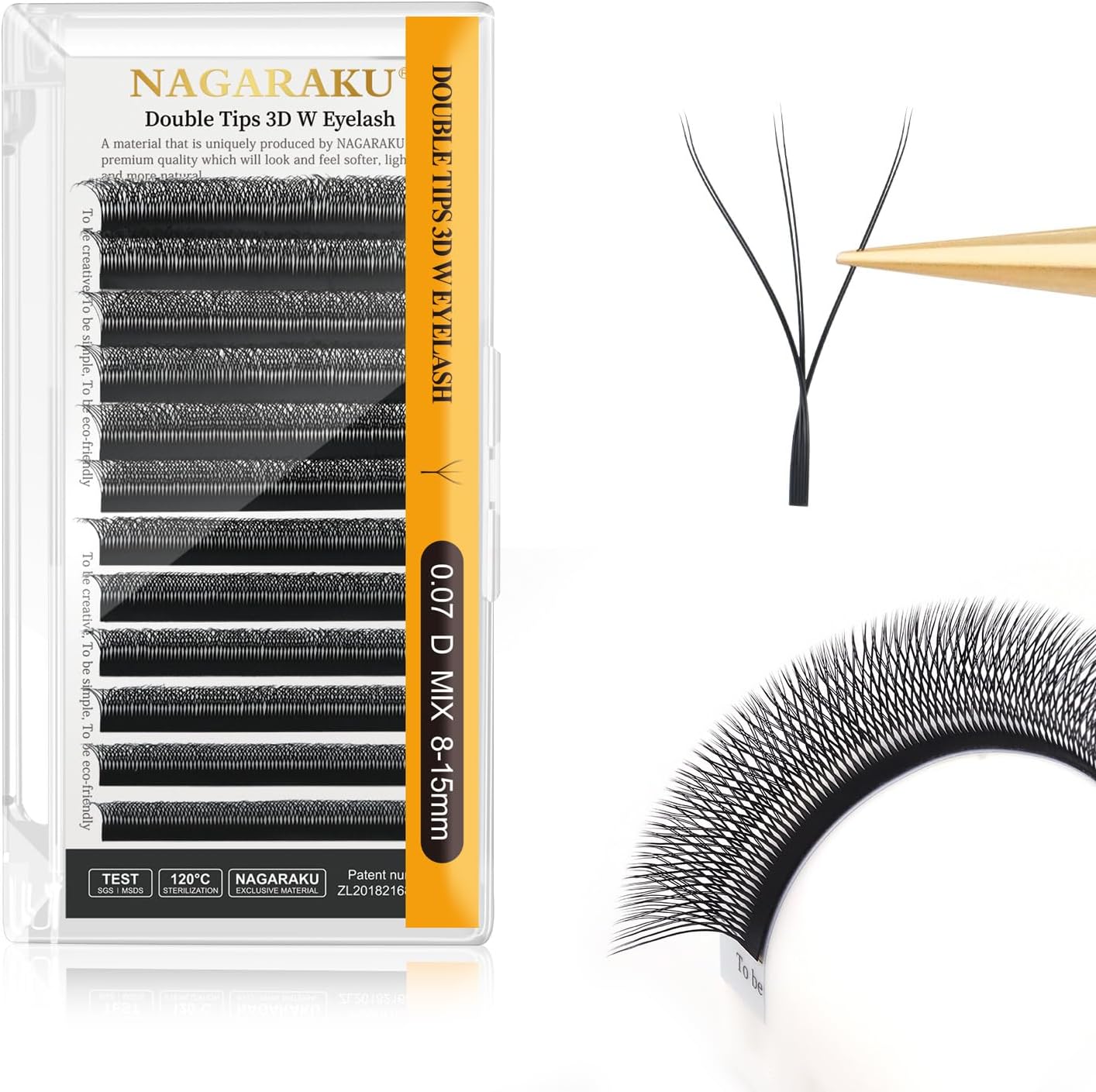 Amazon.com: NAGARAKU WW Eyelash Extensions Supplies Double W lash ...