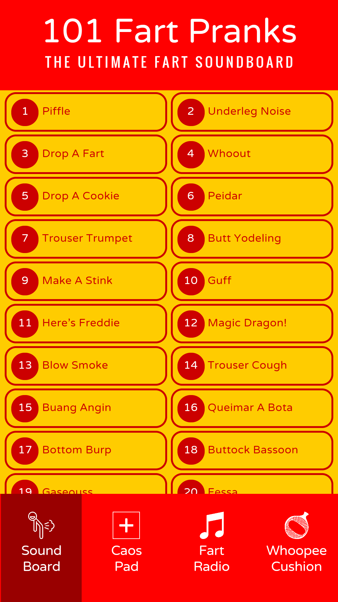 101 Fart Pranks & Fart Soundboard 2 - App on Amazon Appstore