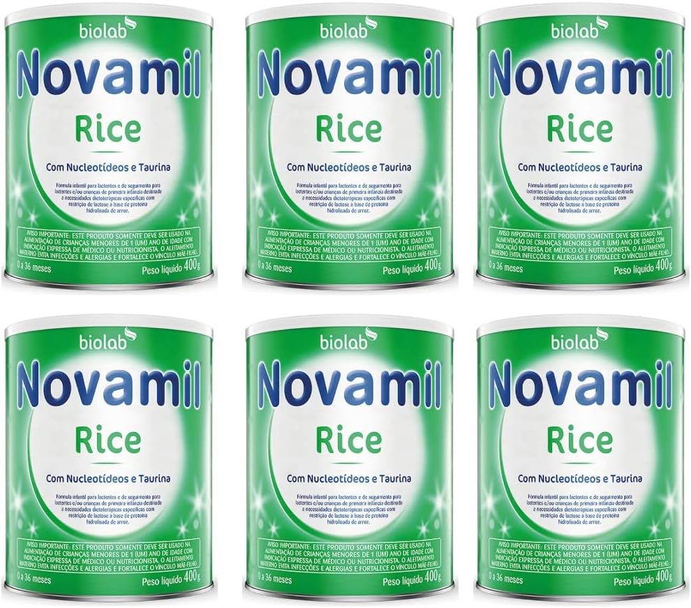 Novamil Rice Fórmula Infantil 400g - Kit com 6 Latas | Amazon.com.br