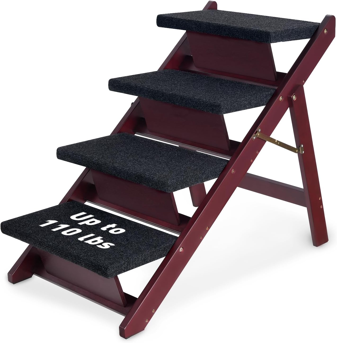 Amazon.com : Arf Pets Wood Dog Stairs, 4 Levels Height Adjustment Wide ...