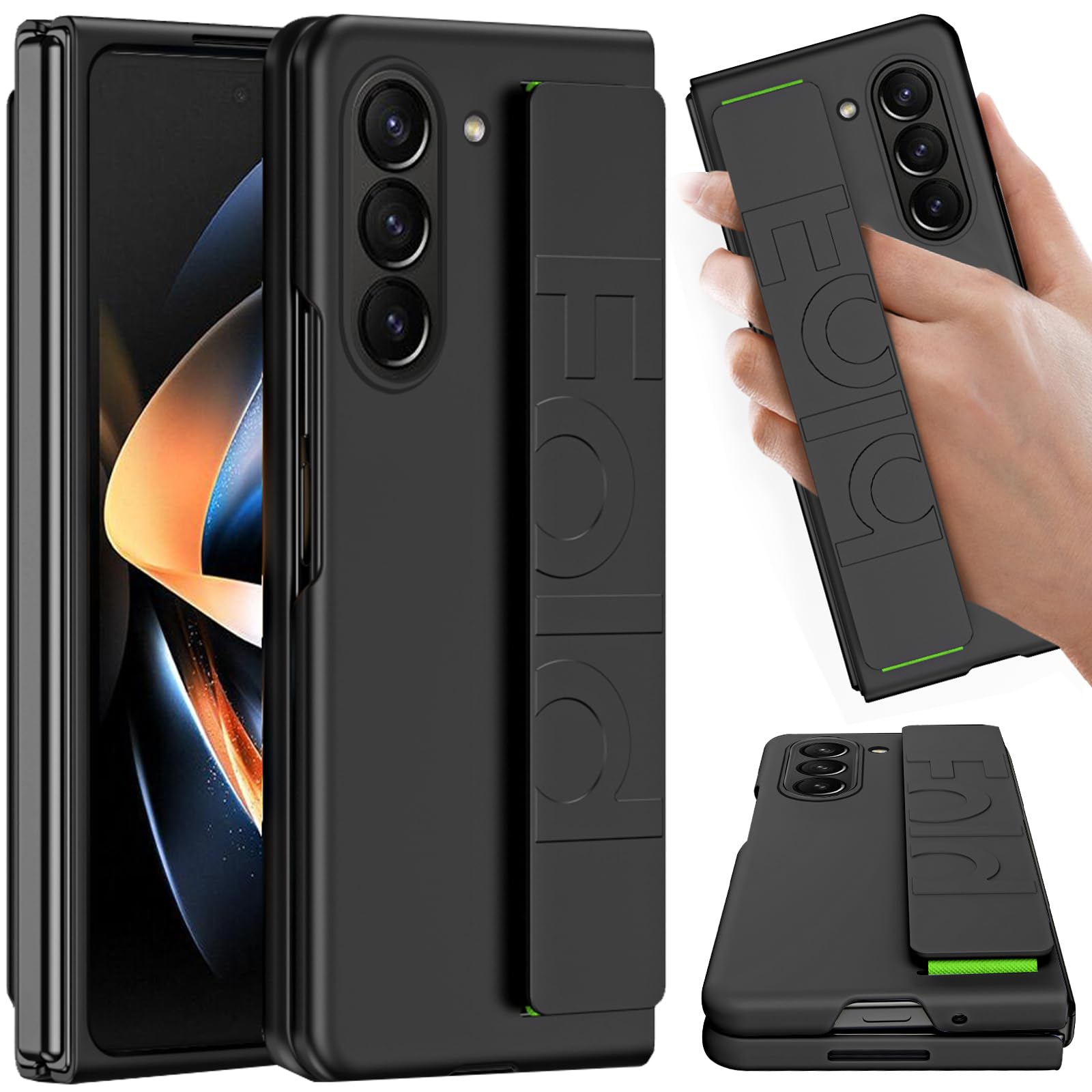 Amazon.com: NINKI Compatible Samsung Galaxy Z Fold 5 Case with Strap ...