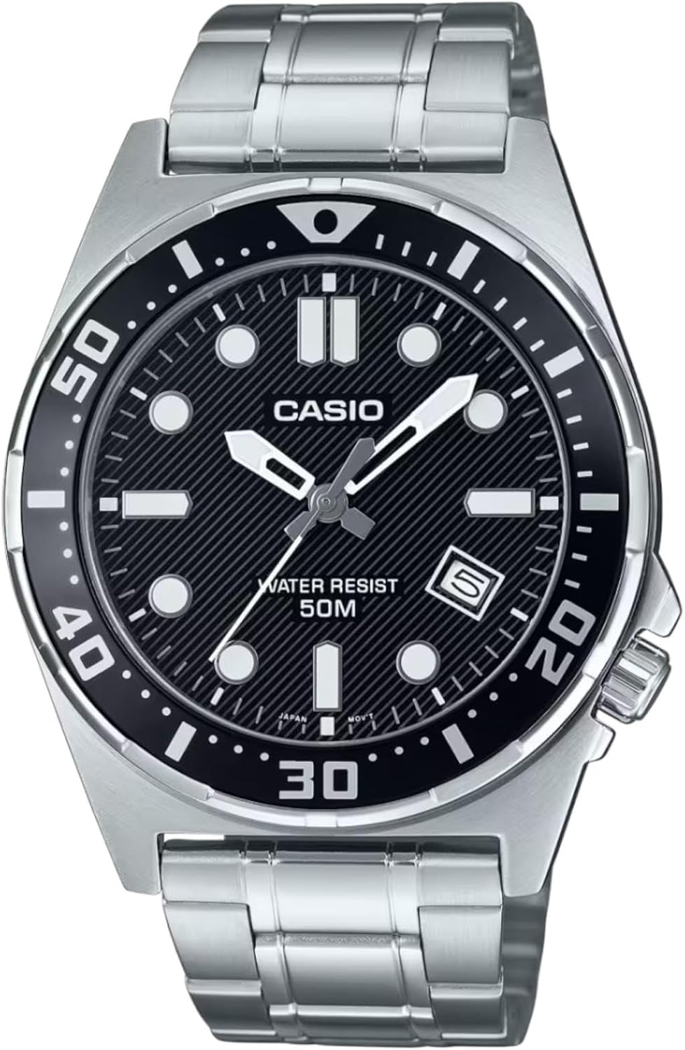 Reloj Casio: Plata MTD-135D-1AVDF, plateado, Pulsera : Amazon.com.mx ...