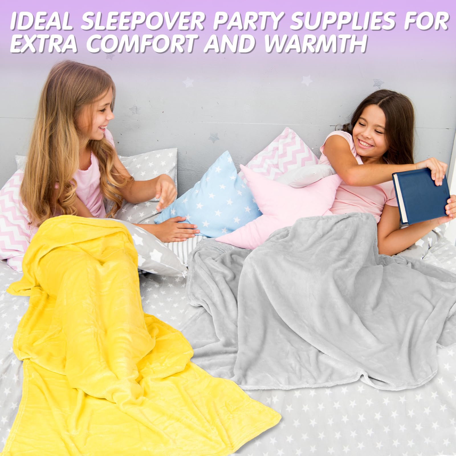 Snapklik.com : SmoothNovelty 6 Pcs Fleece Sleepover Blanket For Girl ...