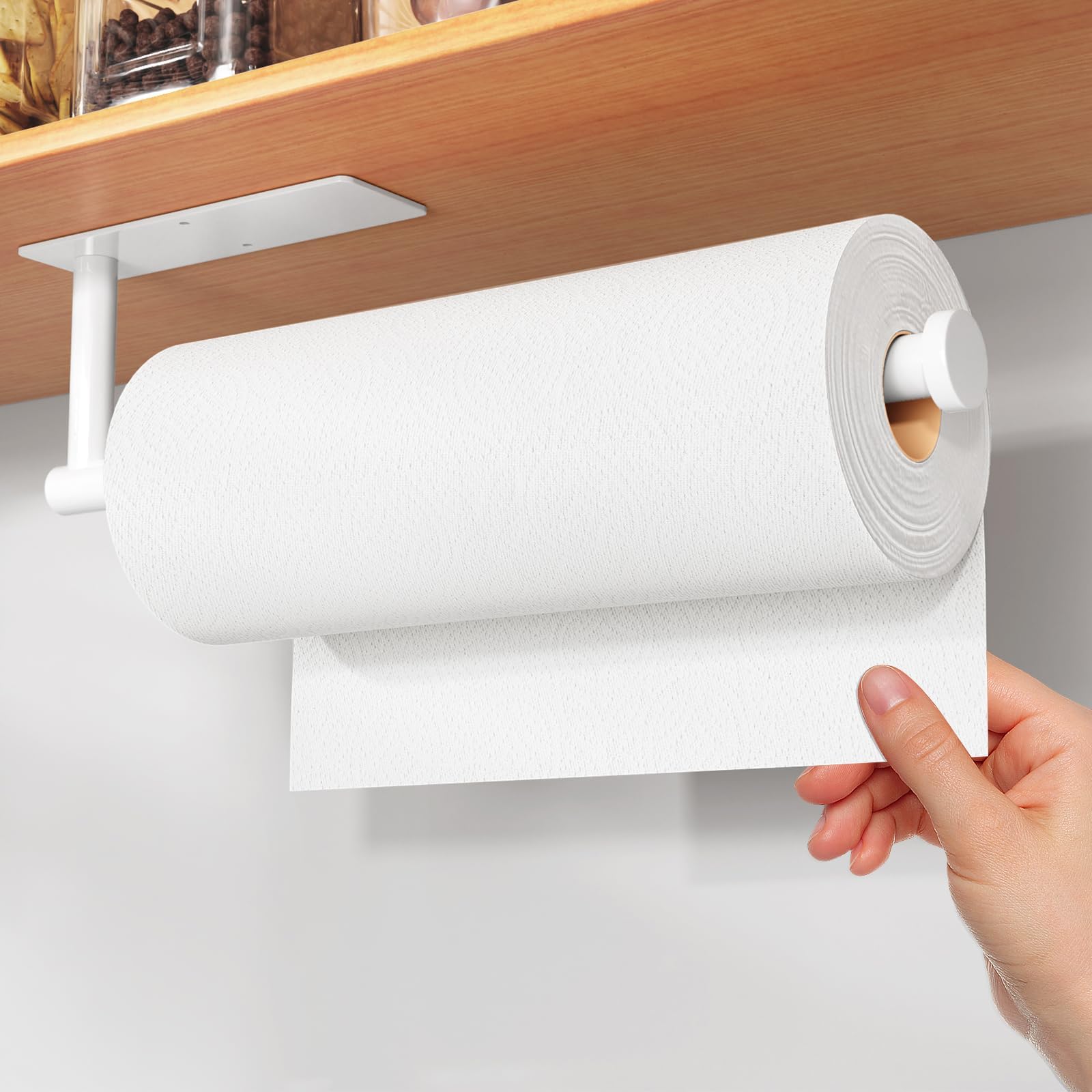 Amazon.com - Wooden Paper Towel Holder Wall Mount Spring Rod 12-5/8 ...