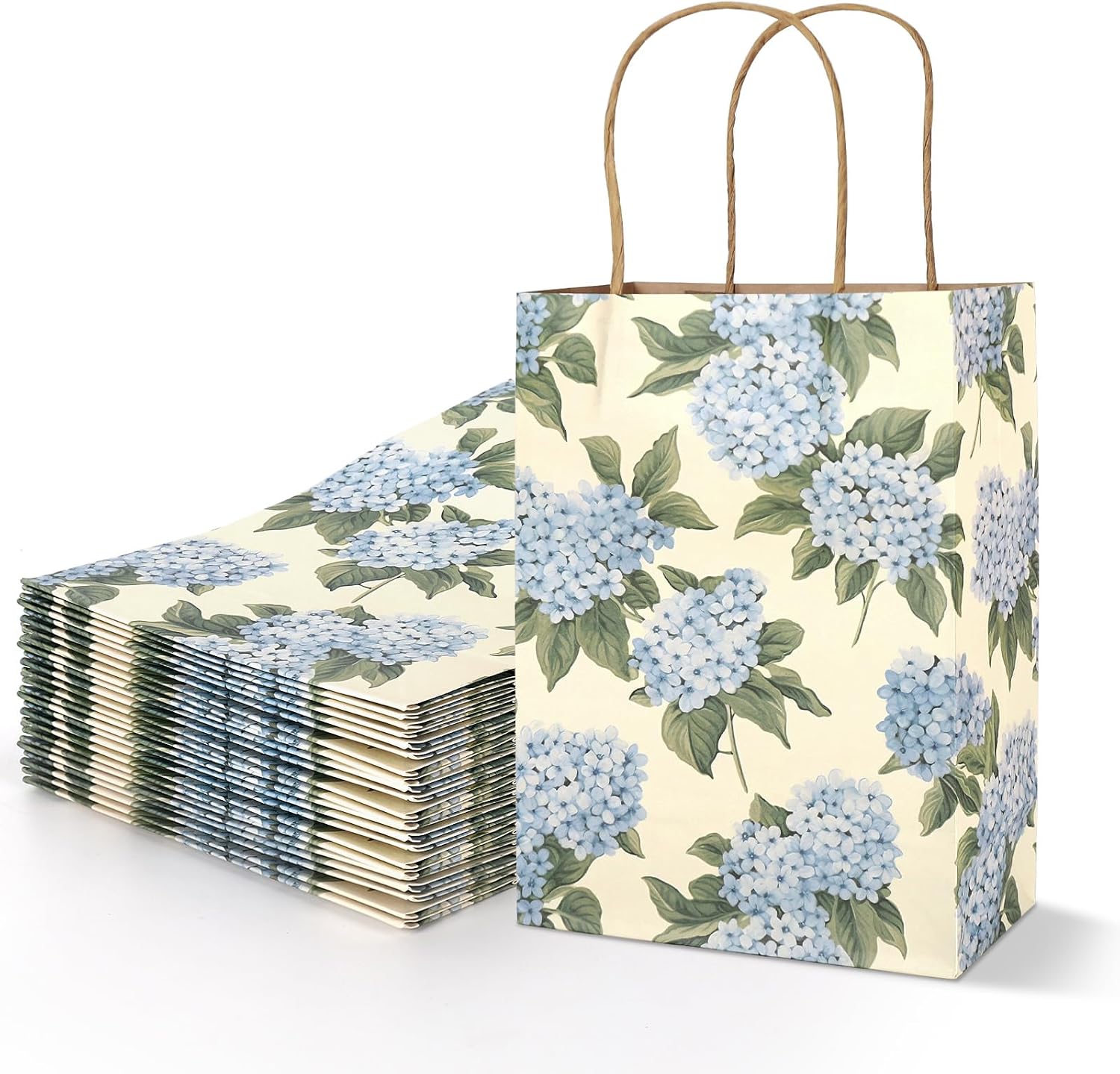 Amazon.com: JarThenaAMCS 24Pcs Hydrangea Kraft Paper Bags Spring Summer ...