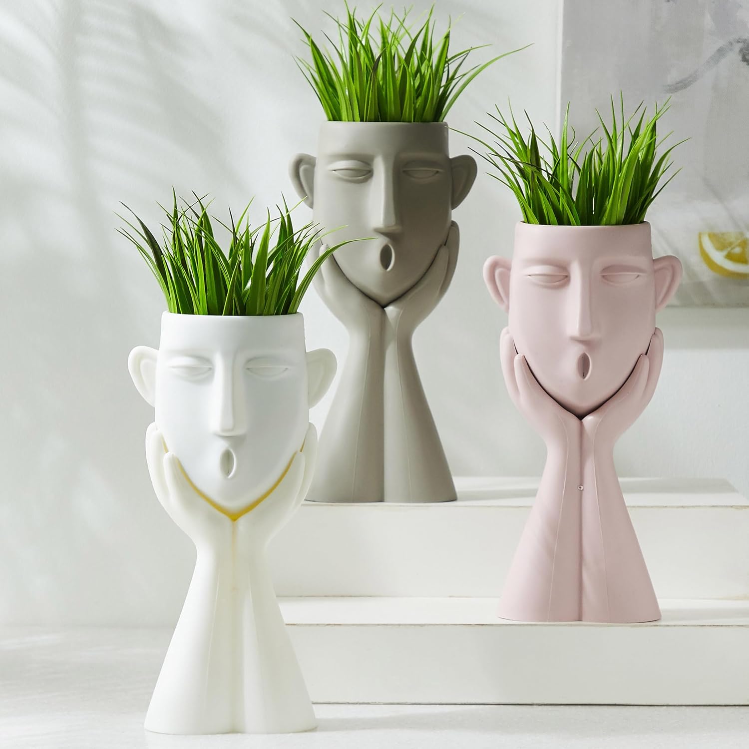 Home Centre Spinel Decor Polypropylene Human Planter with Plant ...