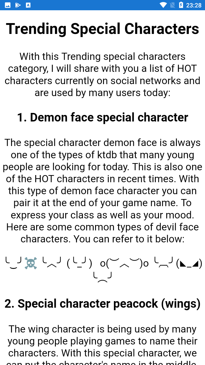 Common Types Of Special Characters - App on Amazon Appstore