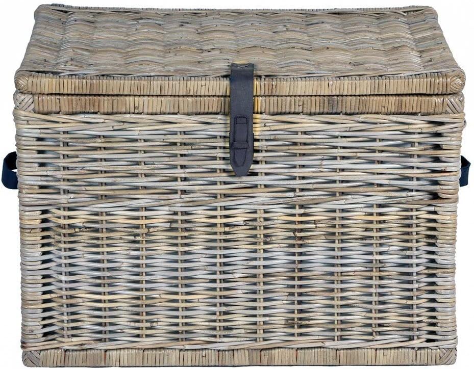 Amazon.com - The Basket Lady Handwoven Deep Wicker Storage Trunk ...