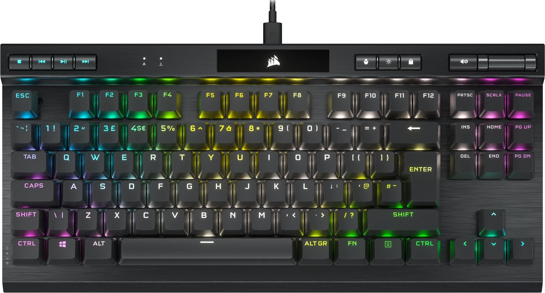 CORSAIR K70 RGB TKL CHAMPION SERIES Tenkeyless Mechanical Wired Gaming ...