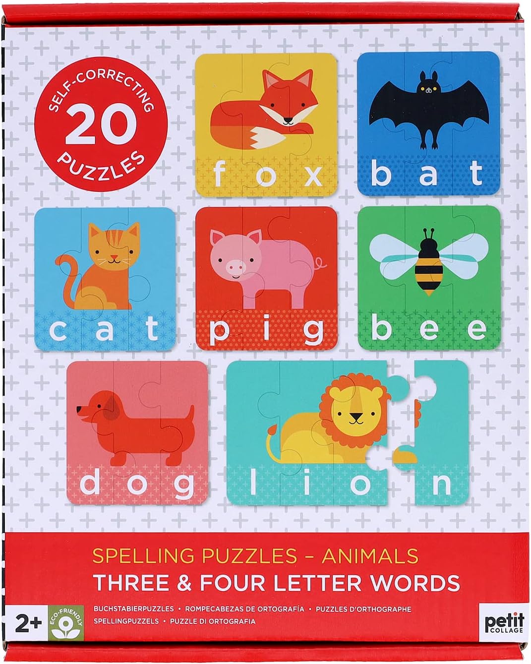 Amazon.com: Petit Collage Spelling Puzzles: Animals : Petit Collage ...