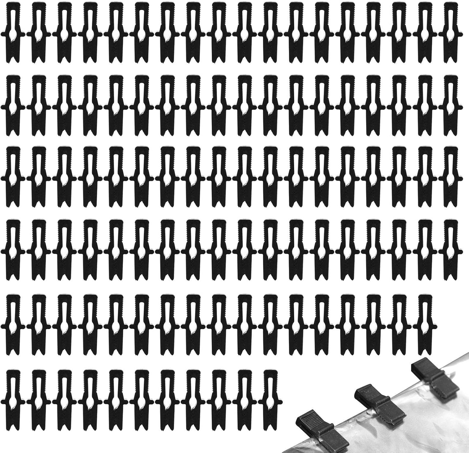 Amazon.com: Greenhouse Clamps | 100pcs Garden Plant Clips | Film Row ...