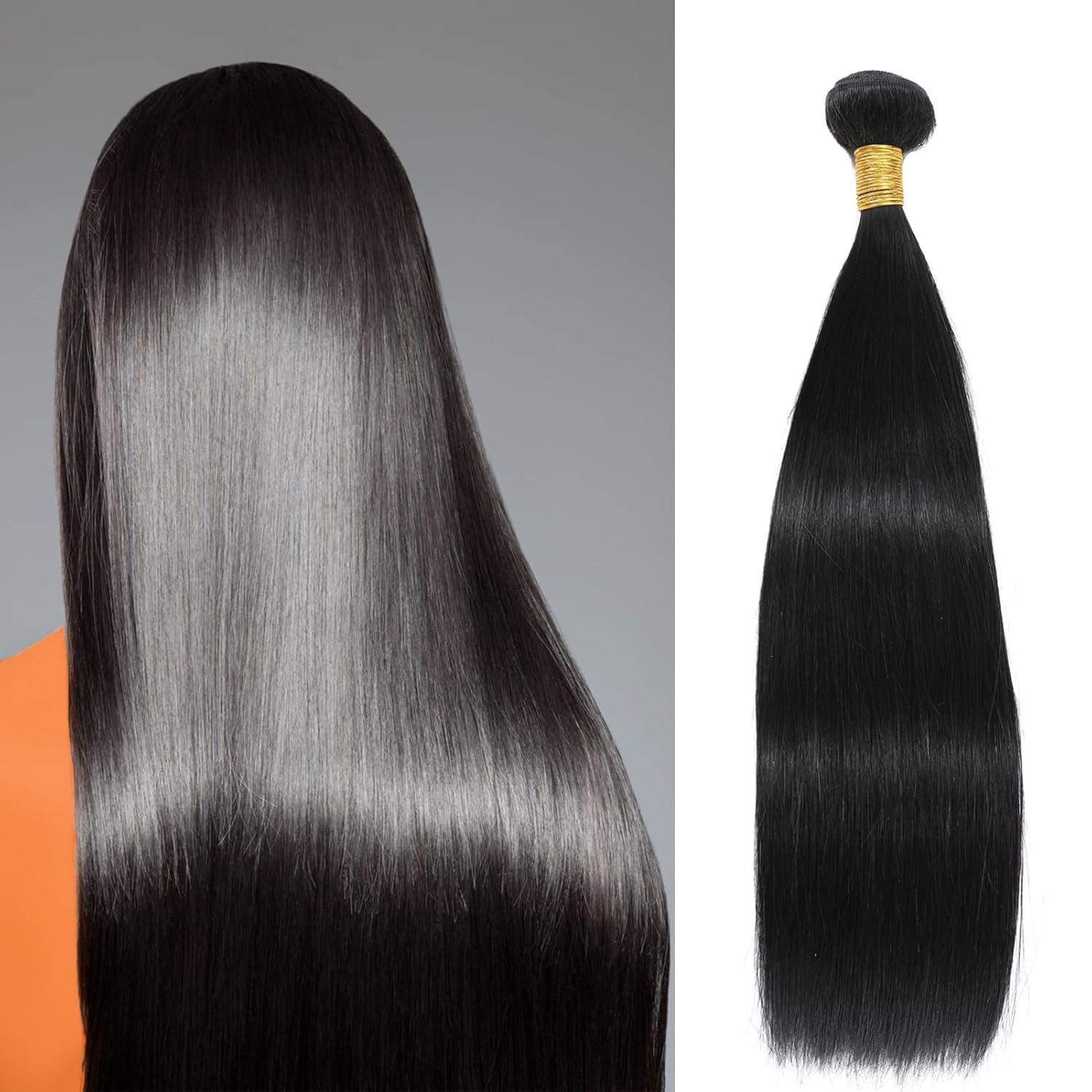 Amazon.com : Fheaicr Straight Bundles Human Hair 15A Raw Hair Bundles ...