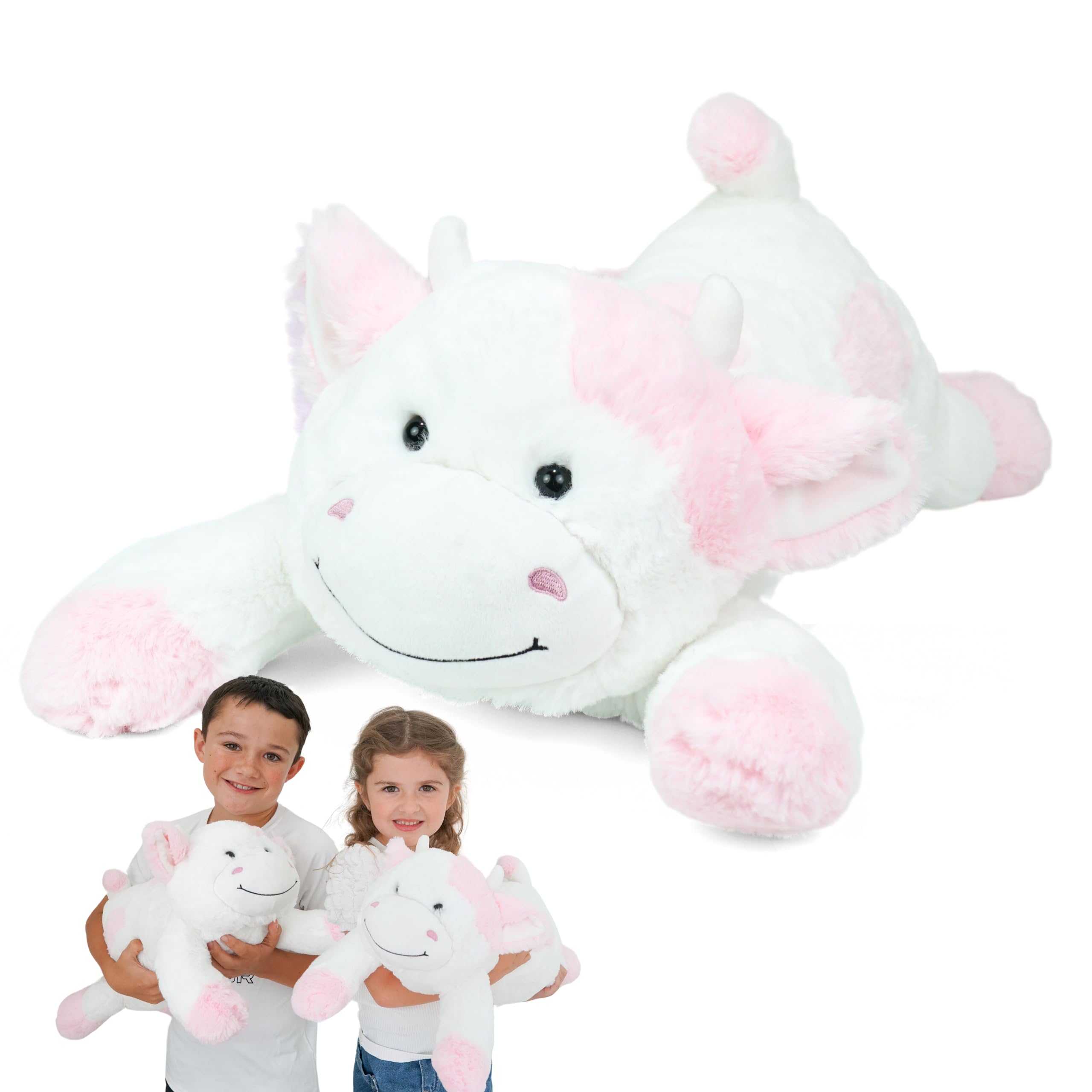 Amazon.com: Weighted Stuffed Animal Cow – 3.3 Pound Weighted Stuffed ...