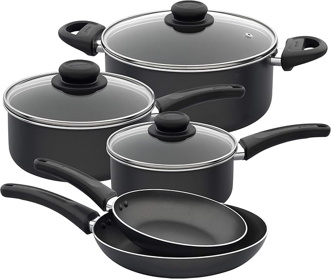 Amazon.com: Good Cook Everyday Nonstick cookware, 8 pack, Black: Home ...