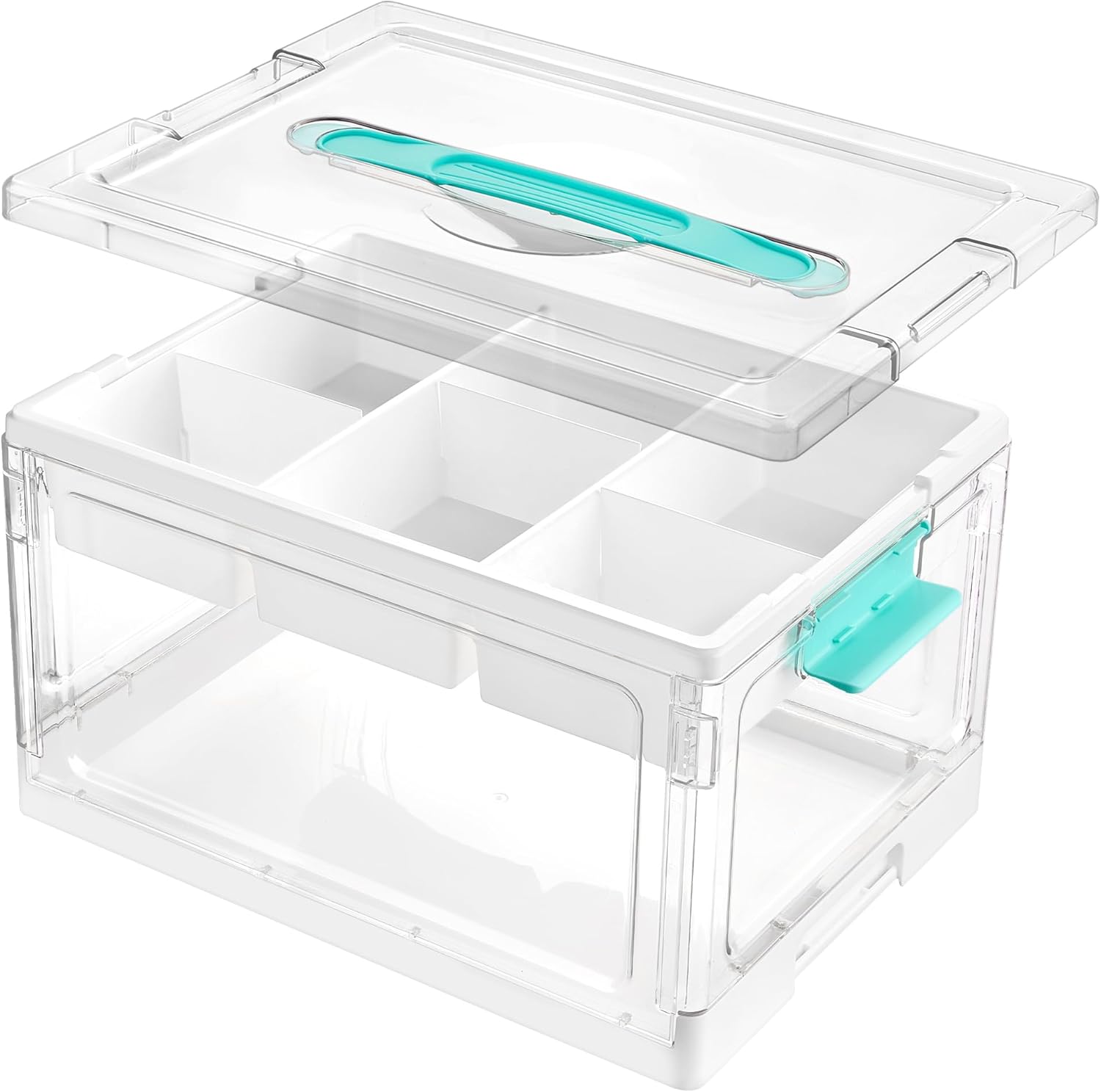 Amazon.com: Vtopmart 24 QT Clear Plastic Craft Organizers and Storage ...