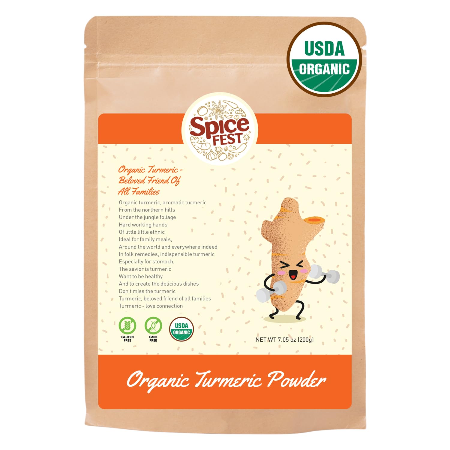 Amazon.com : SPICE FEST Organic Turmeric Powder, (7.0 Ounces) Ground ...