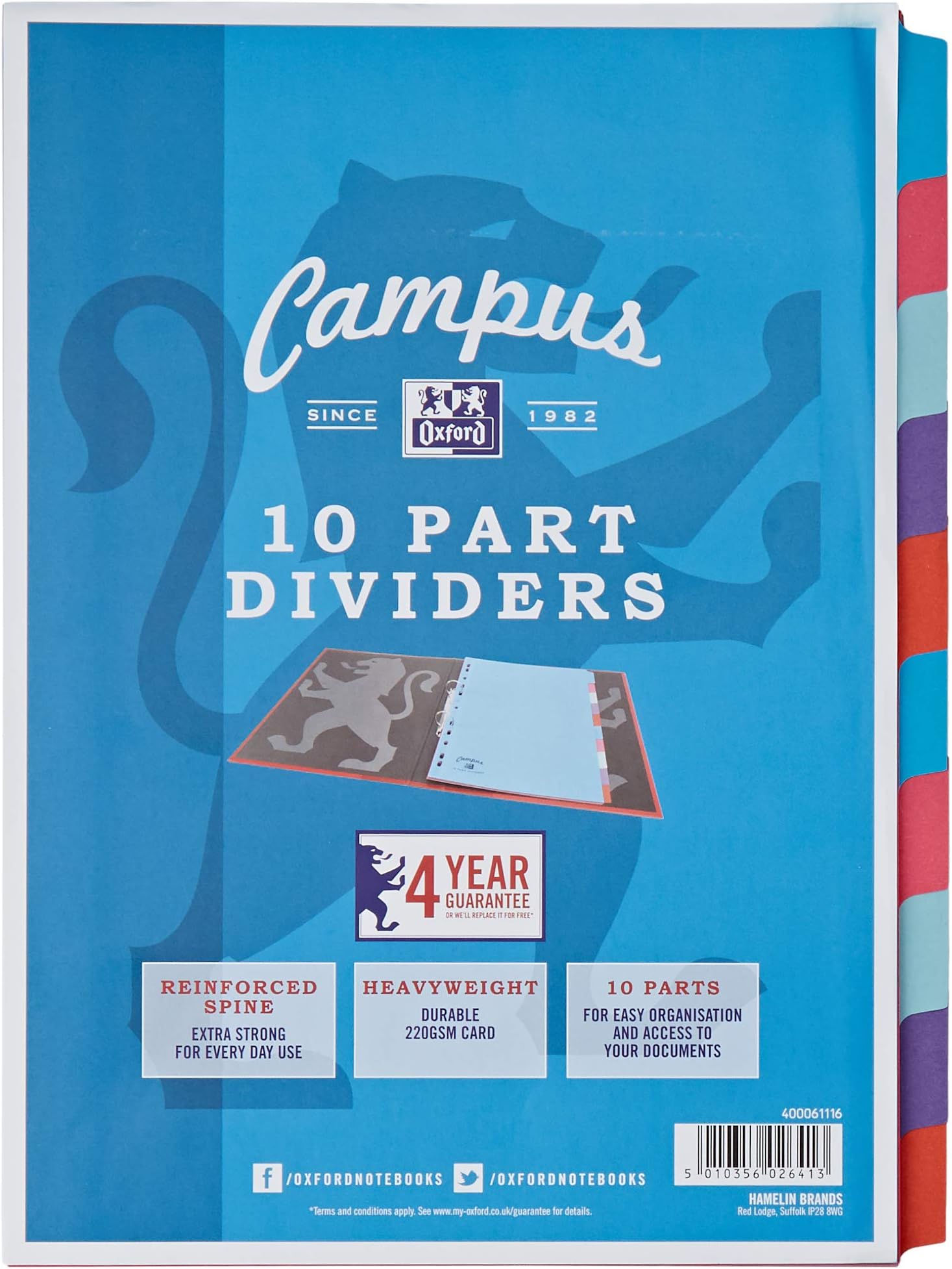 Concord Subject Dividers 230 Micron Punched 11 Holes 5-Part A4 White ...