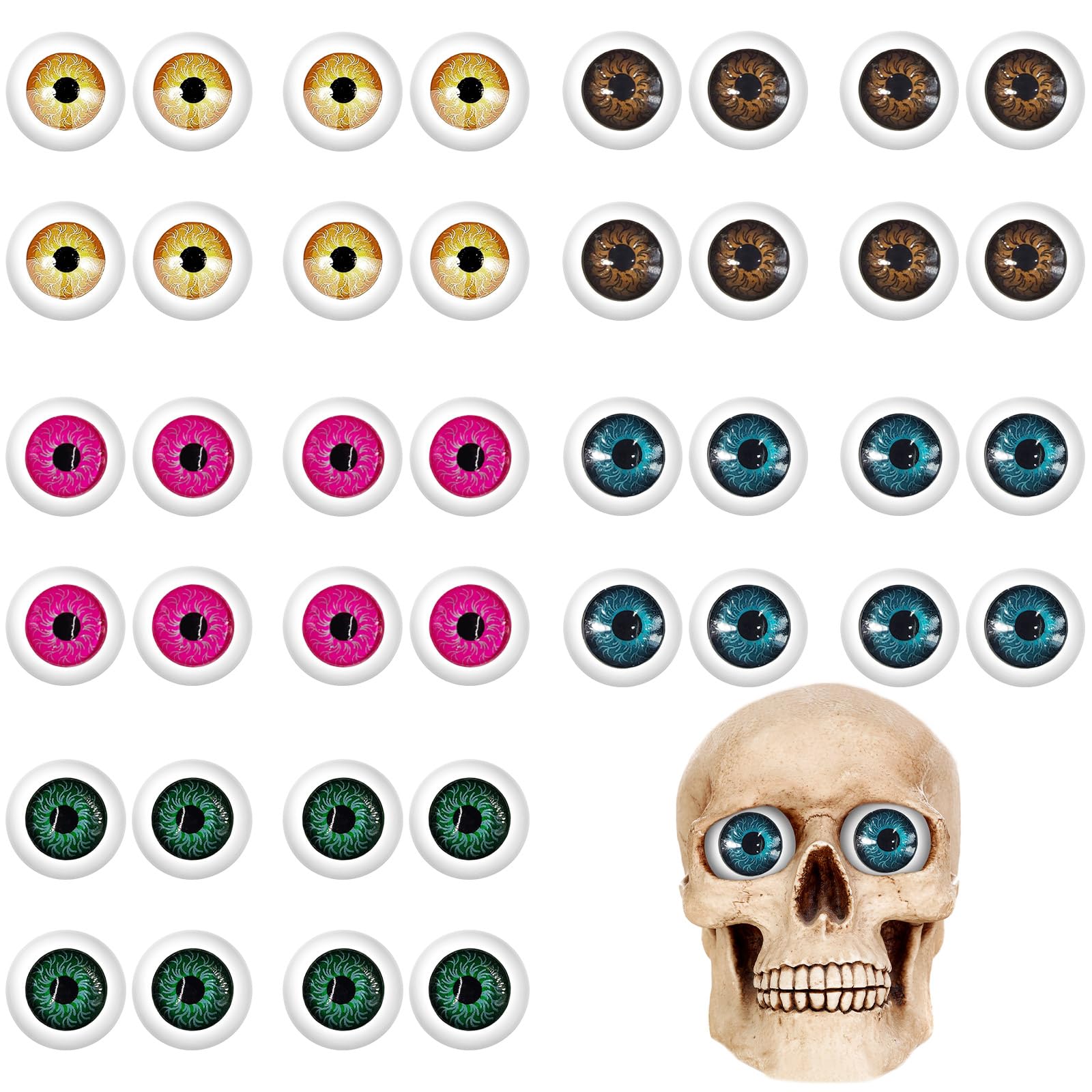 Amazon.com: Cryptolux 40 Pieces Halloween Eyeballs Fake Eyes Scary ...