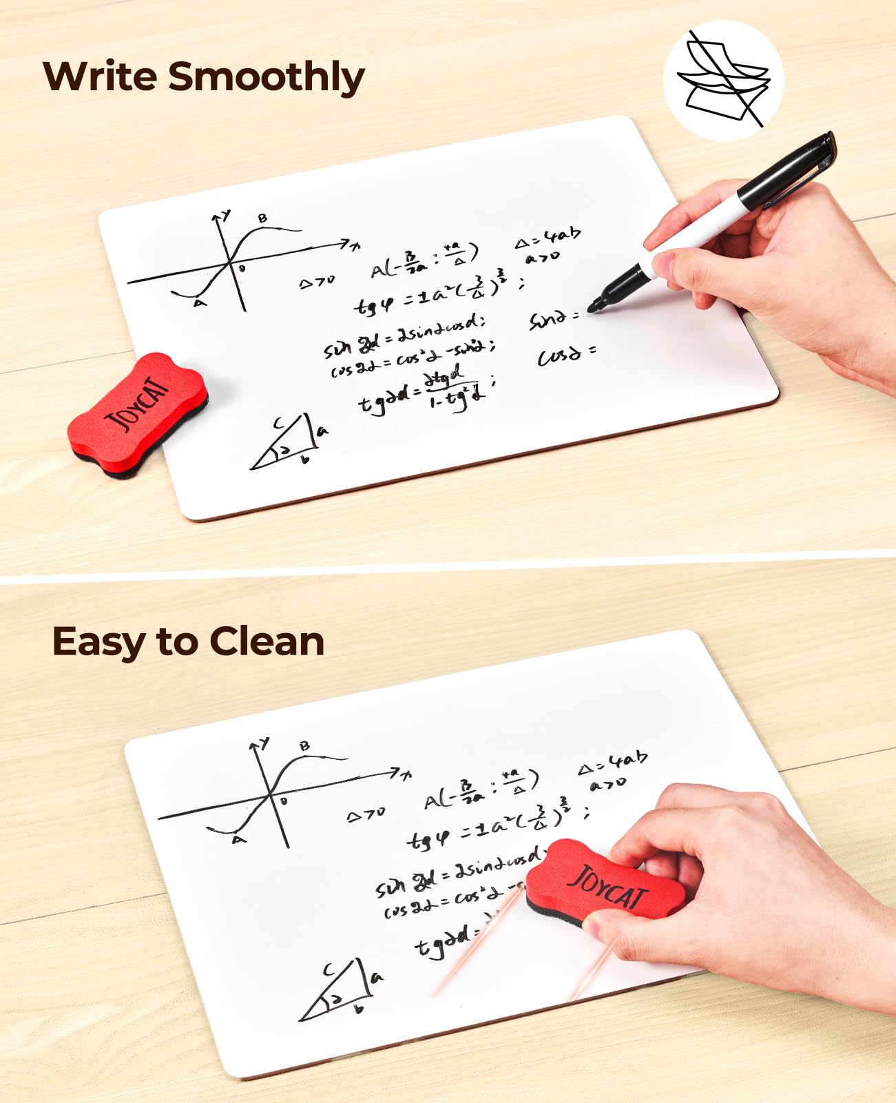 Snapklik.com : JoyCat Small Dry Erase Lap Boards For Students, 6 Pack 9 ...