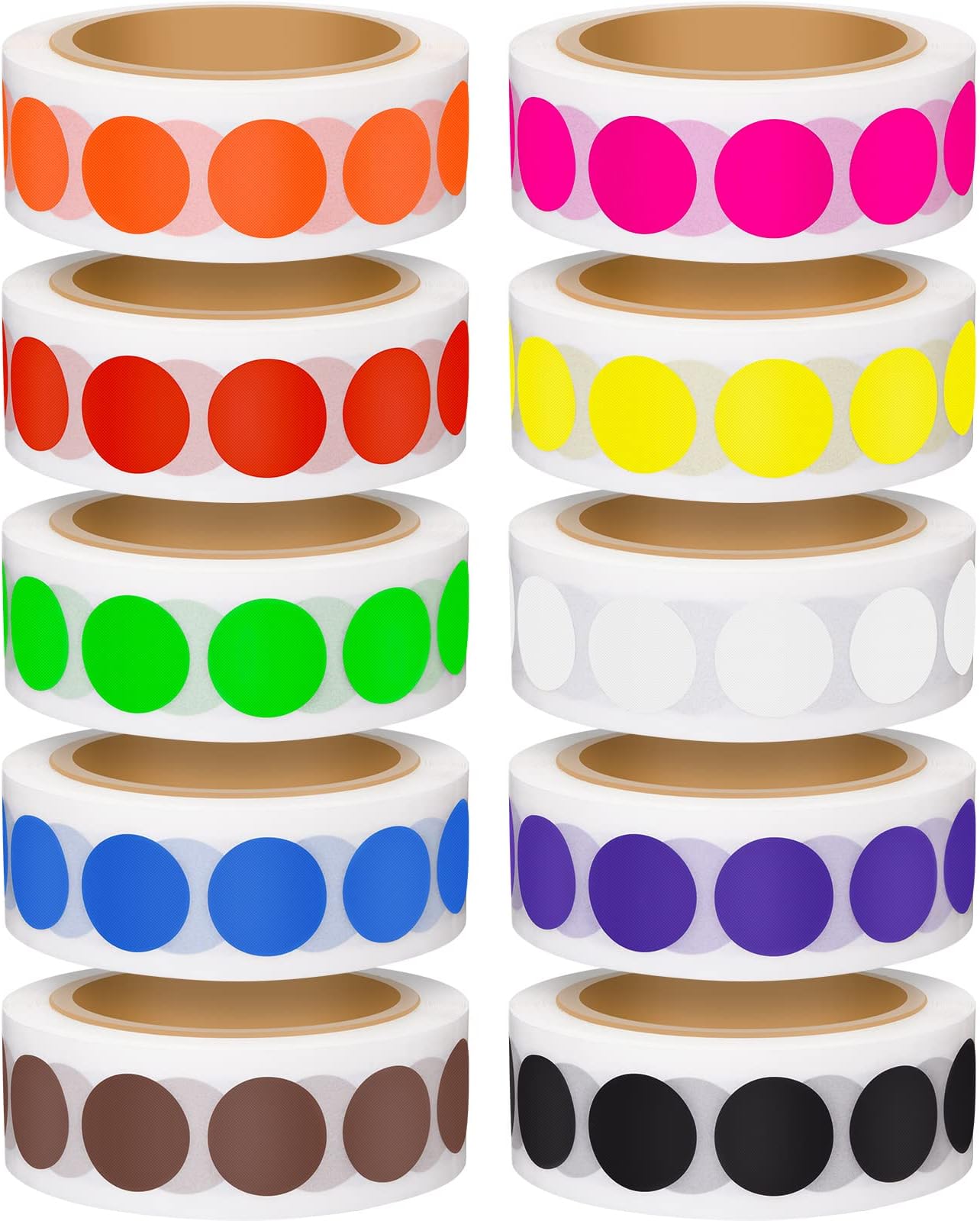 Amazon.com : 5000 Pieces 1/2 Inch Round Color Coding Labels Roll ...