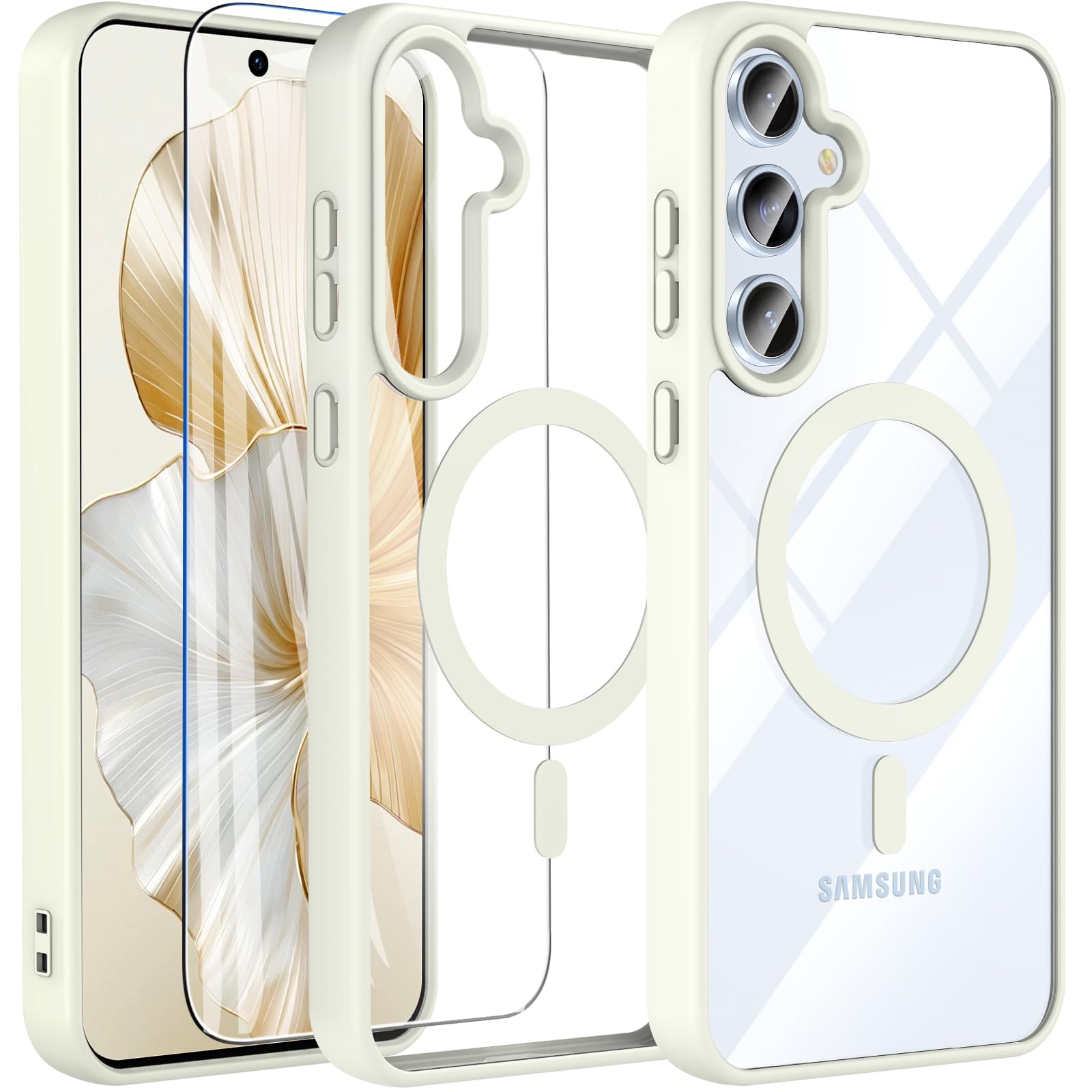 Amazon.com: Hensinple Samsung Galaxy A55 5G Case,A55 5G/A35 5G Case with Screen Protector ...