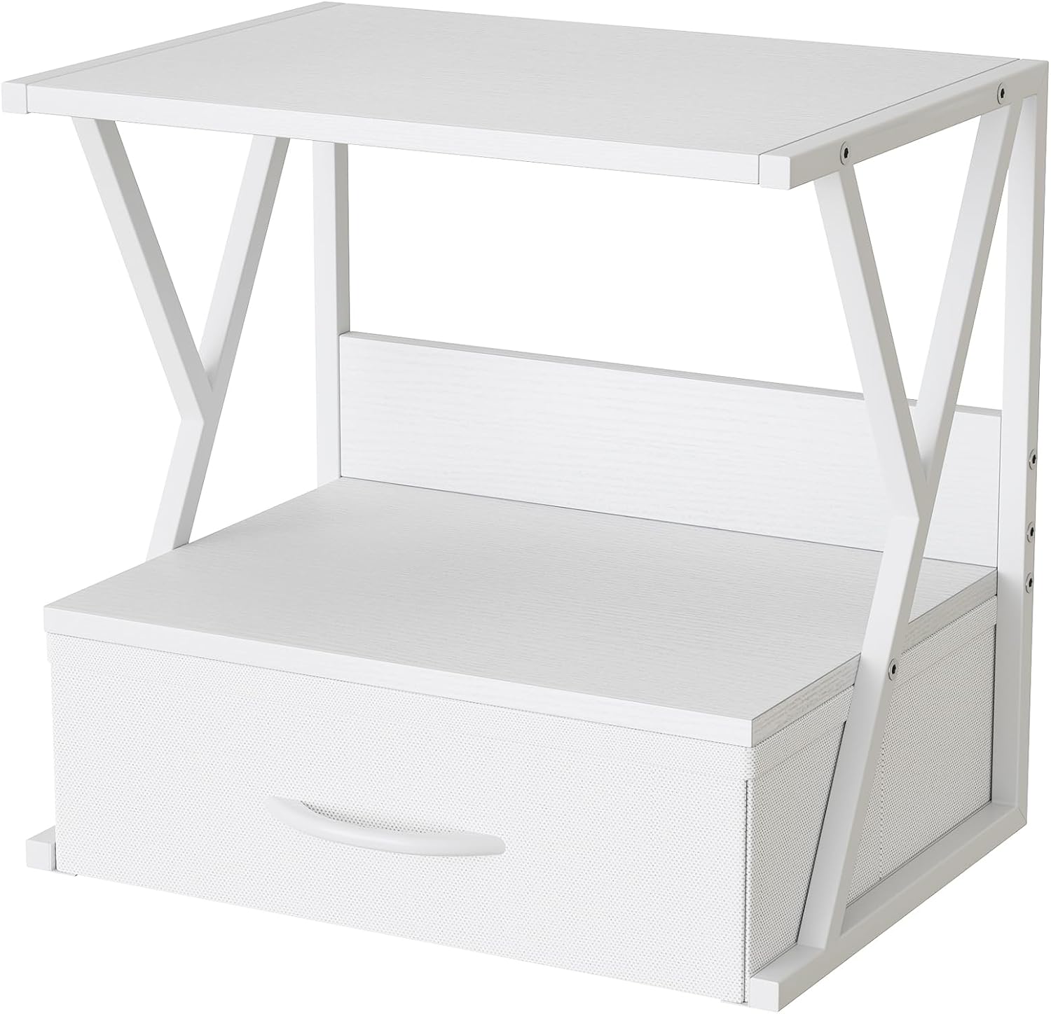 Amazon.com: aboxoo Printer Stand for Desk with Storage Drawer, 2 Tier ...