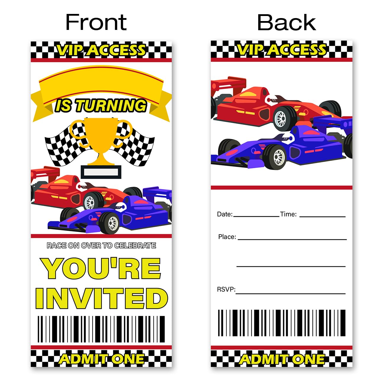Car Ticket Birthday Invitation