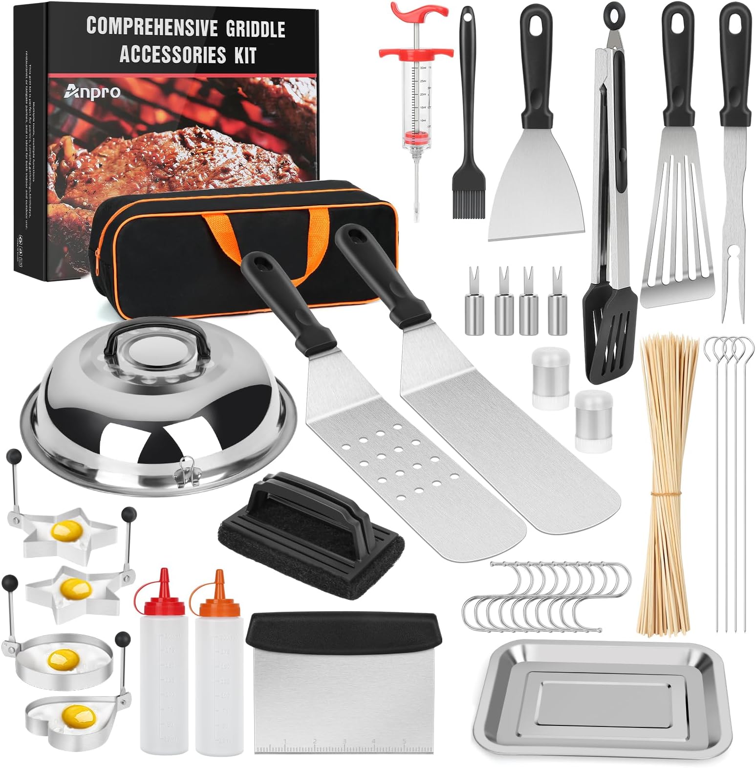 Amazon.com : Griddle Accessories Kit,139Pcs Stainless Steel Flat Top ...