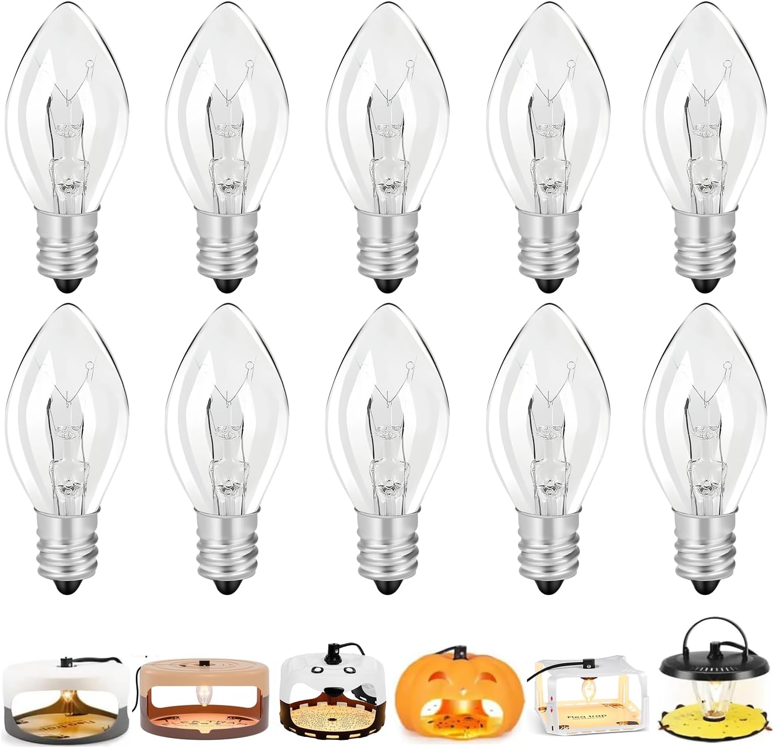 Amazon.com : Flea Trap Light Bulb Replacement, 10 Pack 7W Replacement ...