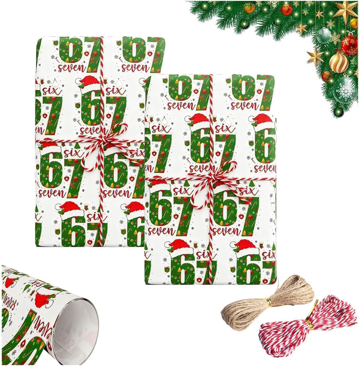 Amazon.com: 67 Meme Christmas Gift Wrap, 67 Christmas Wrapping Paper ...