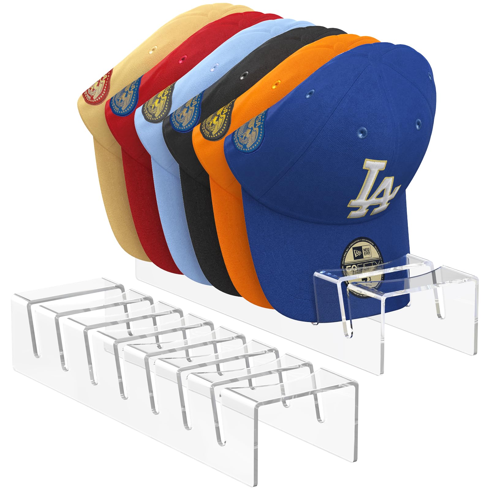 Acrylic Baseball Cap Stand No Install Closet Storage Acrylic Hat Stand ...