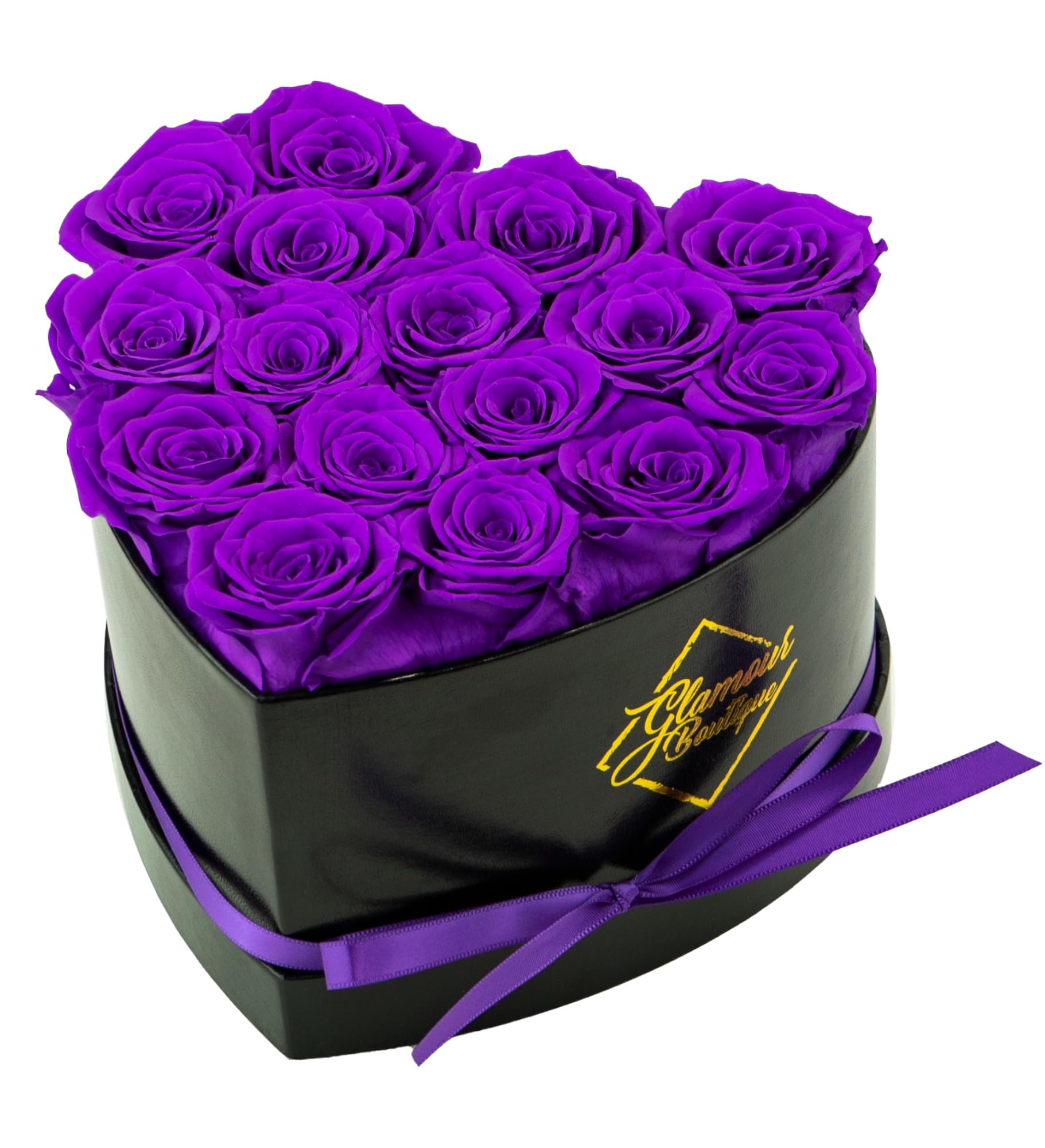 Amazon.com: GLAMOUR BOUTIQUE 16-Piece Forever Flowers Heart Shape Box ...