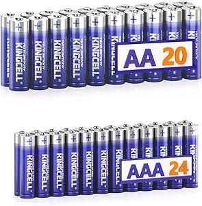 Amazon.com: KINGCELL AA Batteries 20 Count + AAA Batteries 24 Count, AA ...