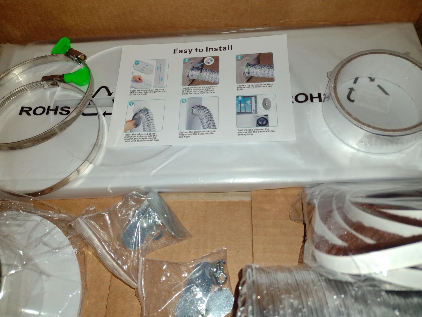Amazon.com: Upgraded Dryer Vent Window Kit for 4" Diameter Dryer ...