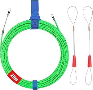CASMIGC Retractable Spiral 20 m Cable Retracting Aid Pull Wire with 2 ...